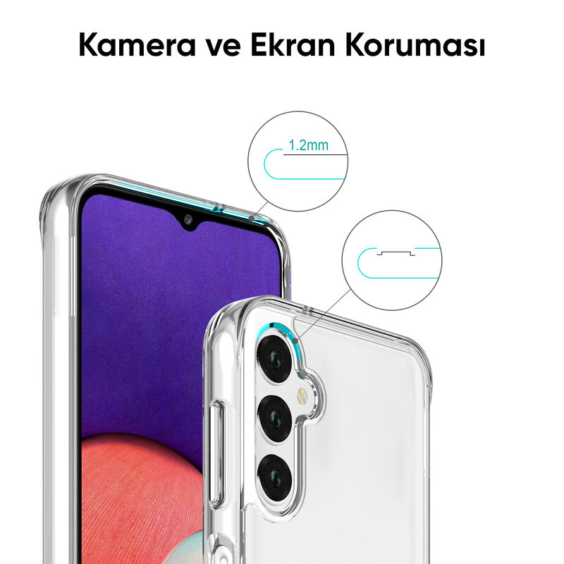 Samsung Galaxy A34 Kılıf Şeffaf Zebana HD Şeffaf Silikon Kılıf